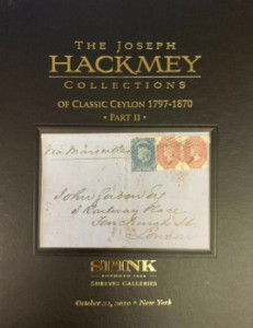 The Joseph Hackmey Collections of classic Ceylon 1797- 1870 Part II ...